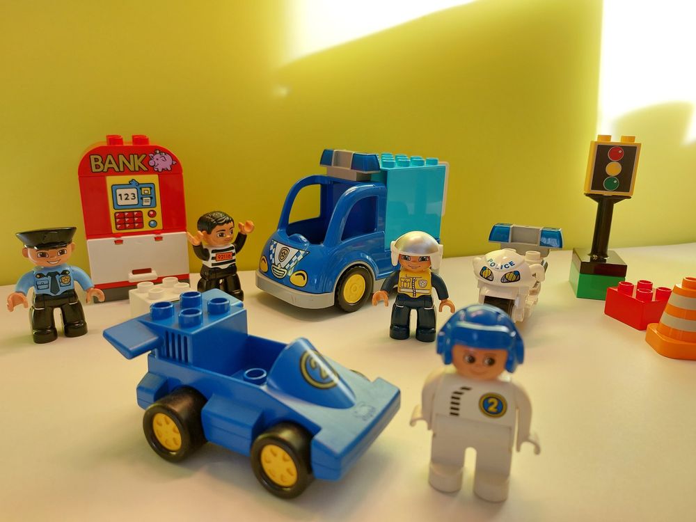 LEGO Duplo Polizeistreife 10809, Motorrad 5679, Wagen 2609 (Gebraucht ...
