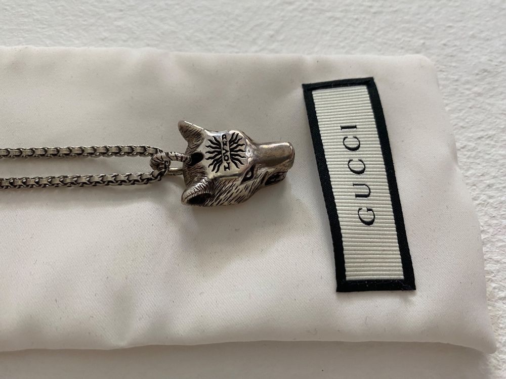GUCCI Wolf's Head Sterling Silver Necklace | Kaufen auf Ricardo