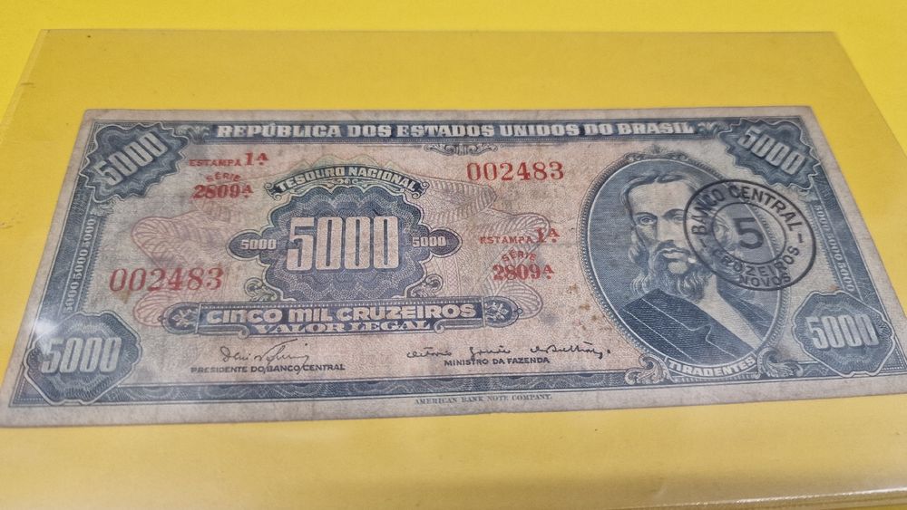 Alte Brasilianische Banknote 5000 Cruzeiros Jahrgang 1935 (Gebraucht) in Herisau für CHF 12.9 ...