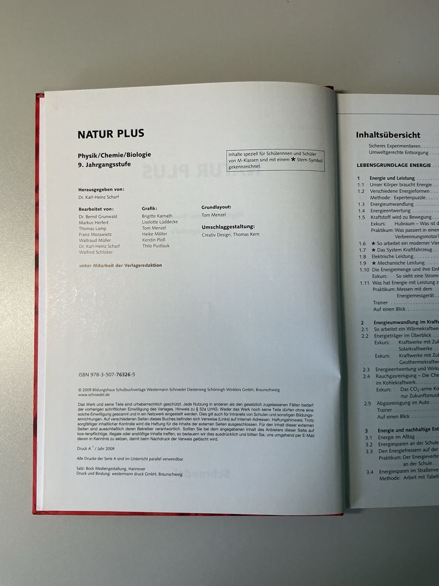 Natur Plus 9/9M, Physik/Chemie/Biologie - Top Zustand! (Gebraucht) in ...