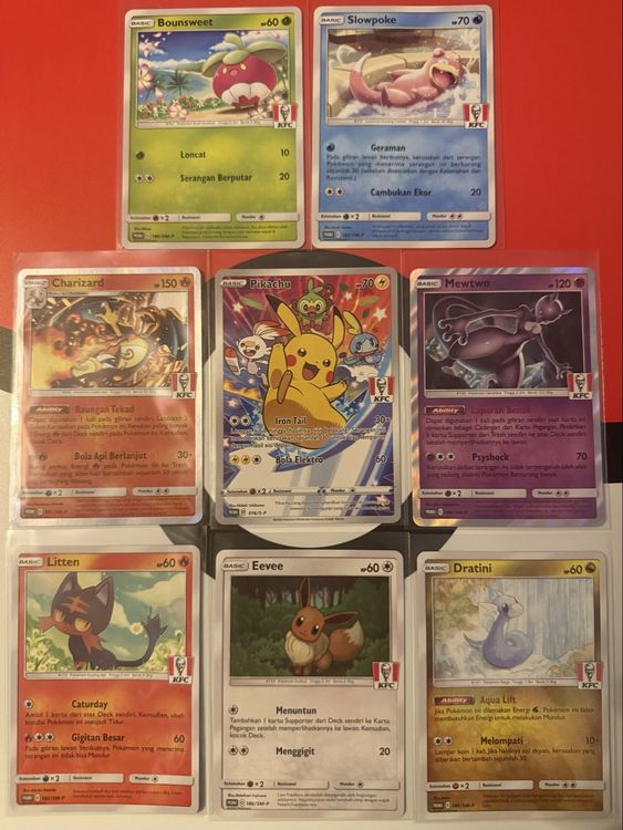 Pokémon KFC Set komplett inkl. Pikachu, Charizard und Mewtwo (Neu ...