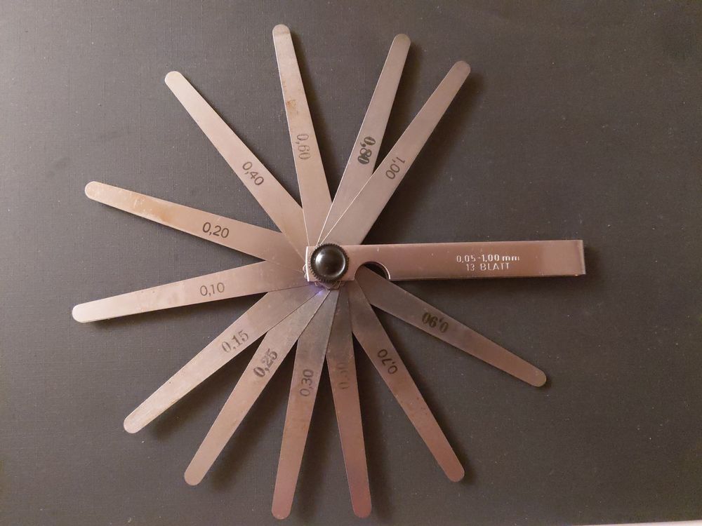 Fühlerlehre, Dickenlehre 0.05–1.00, 13 Blatt | Kaufen auf Ricardo