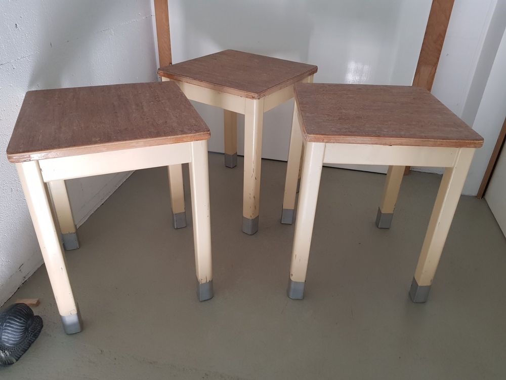3 alte schöne Taburettli Stuhl Hocker Vintage Midcentury | Kaufen auf ... 3 alte schöne Taburettli Stuhl Hocker Vintage Midcentury | Kaufen auf ...