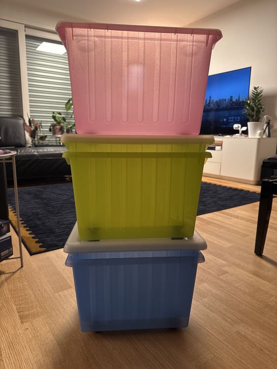 5x Ikea Vessla Boxen mit Räder (Gebraucht) in Zürich für CHF 10 – nur ...