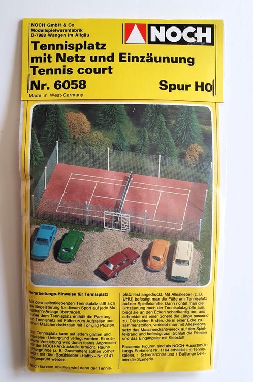 Noch, N° 6058, 60590, Tennisplatz Spur HO, court de tennis (Neu und ...