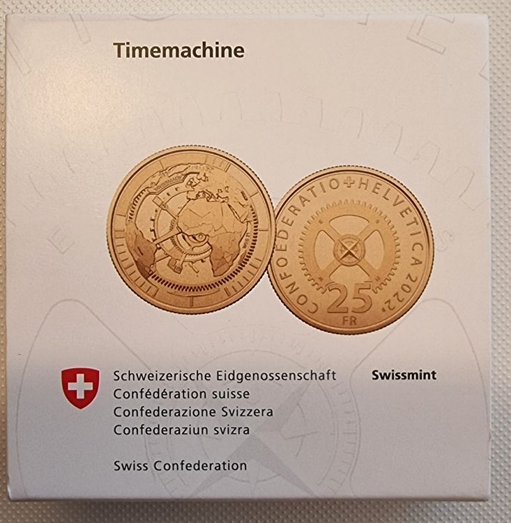 Goldmünze 25 Fr.- Swissmint Timemachine (Neu und originalverpackt) in ...