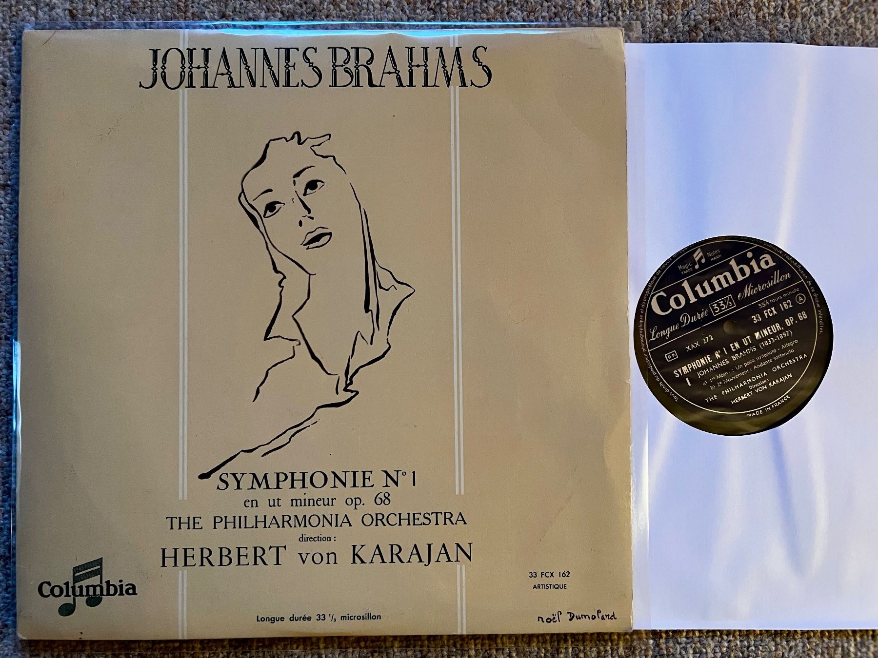 Brahms Symphonie No.1 Karajan RARE ED1 Columbia FRANCE LP🛀 (Gebraucht ...
