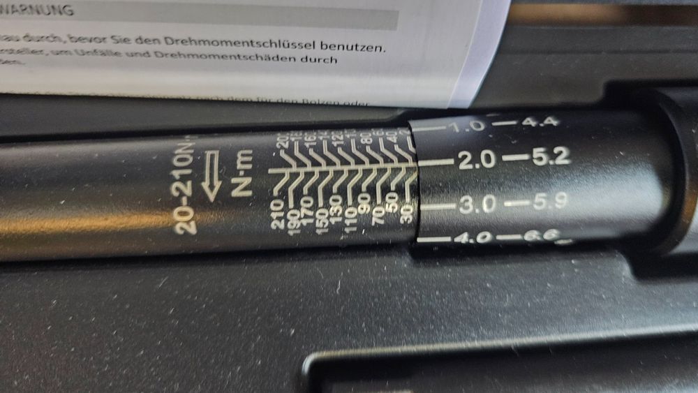 technocraft Drehmomentschlüssel Satz BLACK 1/2", 20-210 Nm (Neu und ...