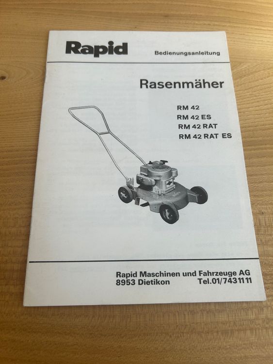 Originale Rapid Rasenmäher Anleitung RM 42 (Gebraucht) in Lienz für CHF ...