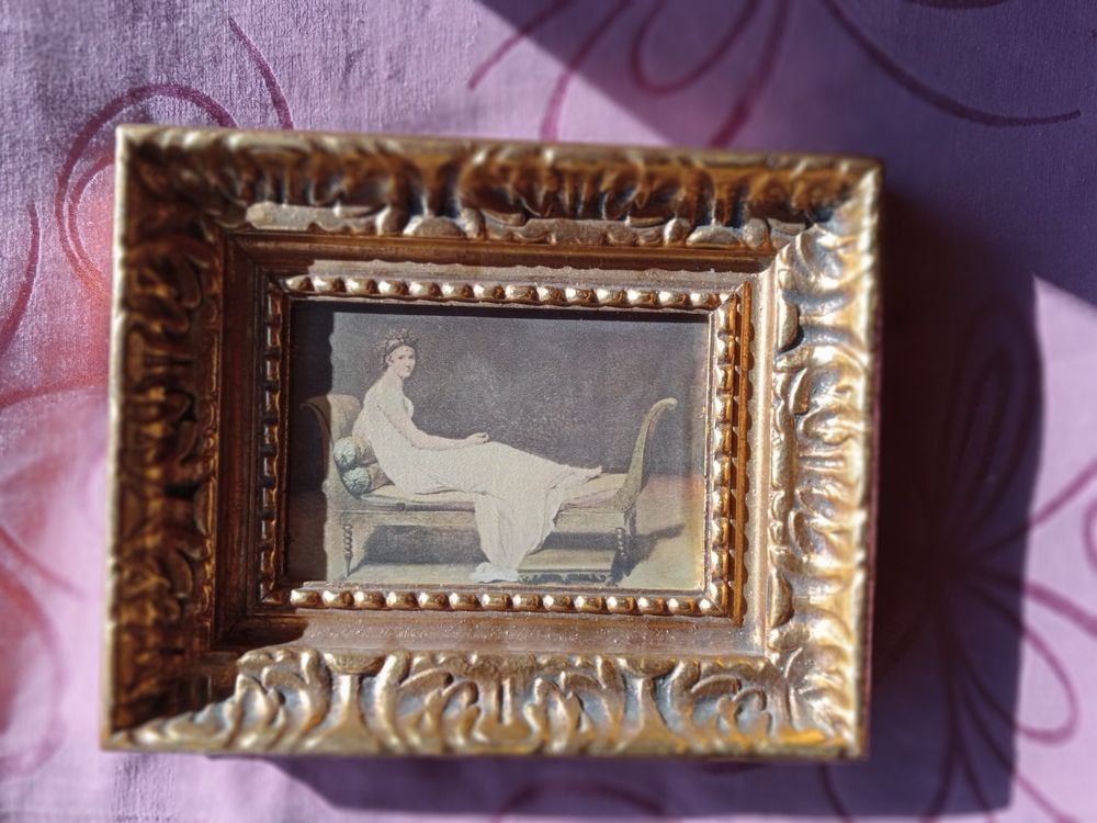 Vintage oder Antik Bilder-Rahmen Holz schwer Stoff Bild (Gebraucht) in Oberdorf BL für CHF 35 ...