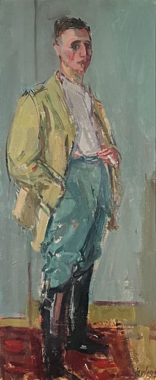 Rudolf Zender. Der Reitknecht, 1943. Öl auf Leinwand. (Gebraucht) in ...