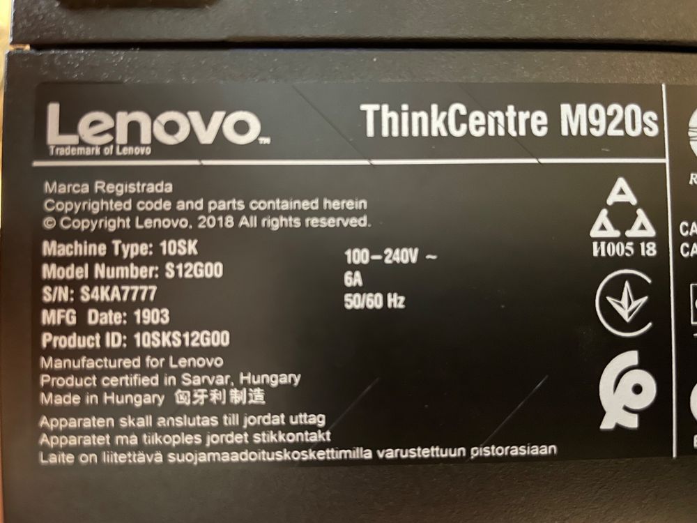 Lenovo ThinkCentre M920s | Kaufen auf Ricardo