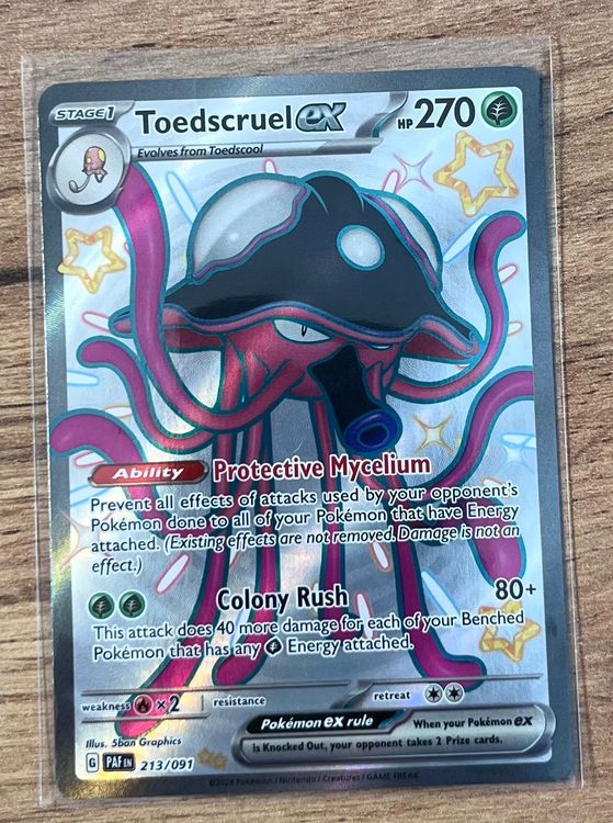 Toedscruel ex FULL ART Pokemon Paldean Fates PAF 213/091 (Gebraucht) in ...