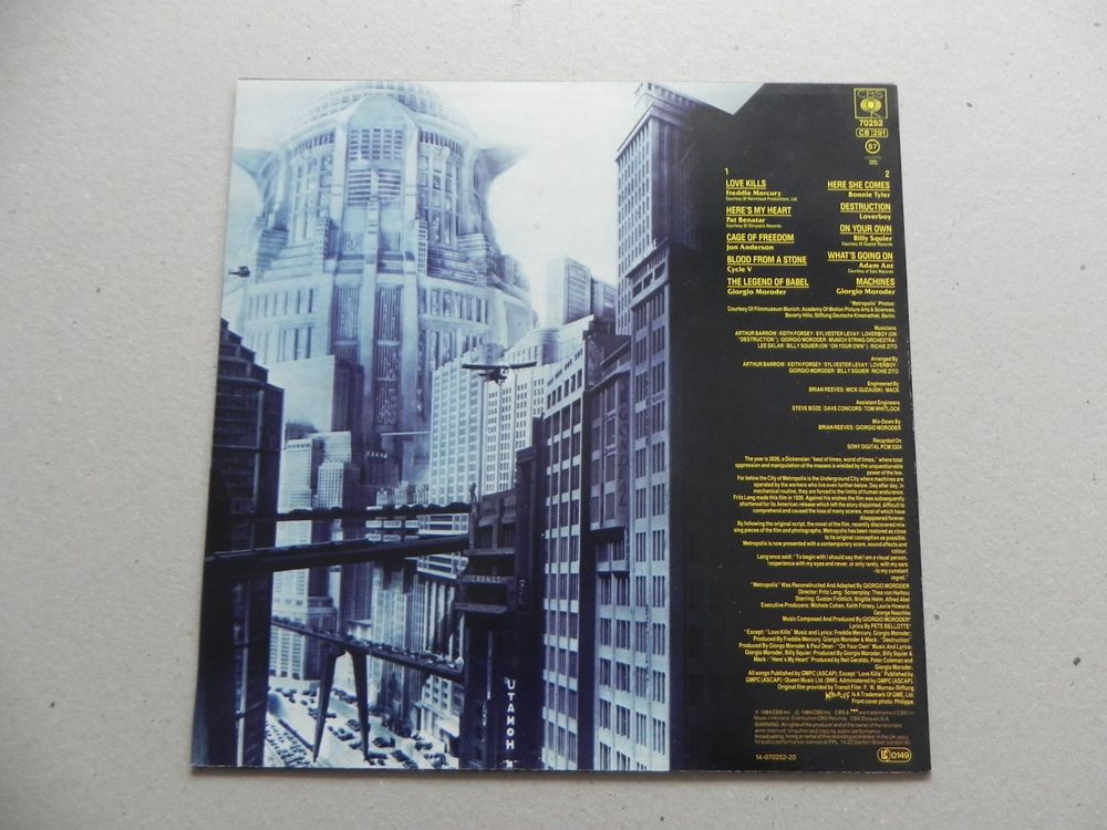 LP Film Soundtrack Metropolis 1984 Freddie Mercury Queen (Gebraucht) in ...