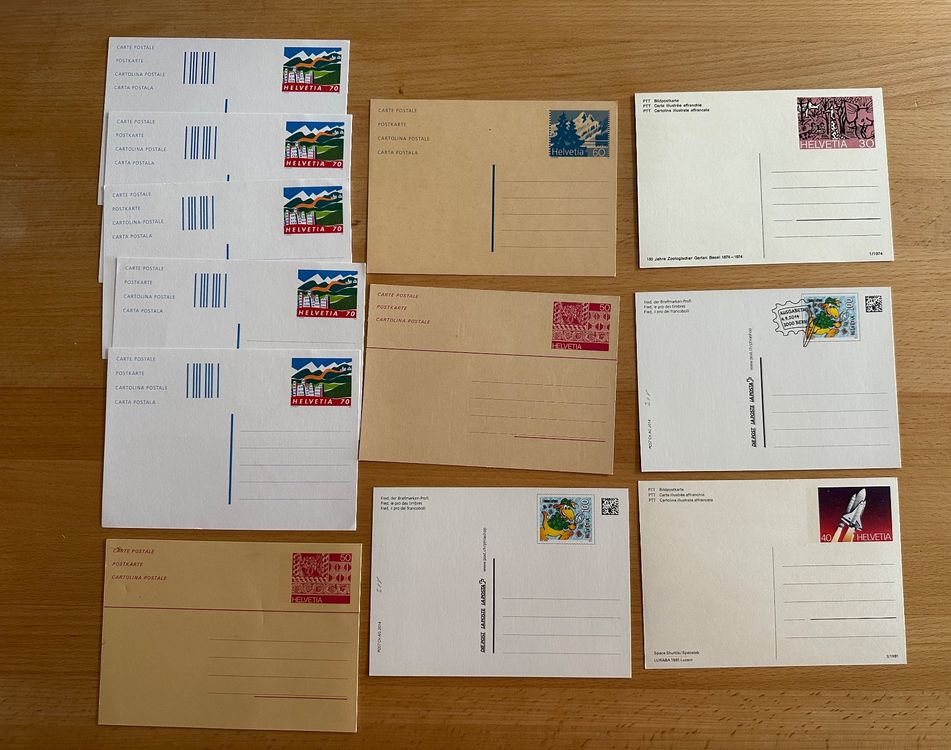 Vorfrankierte Postkarten 15 Stück (Gebraucht) in Affoltern am Albis für ...