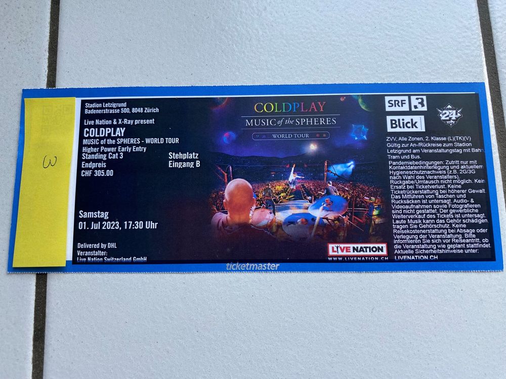 Coldplay Stehplatz - Higher Power Early Entry | Kaufen auf Ricardo