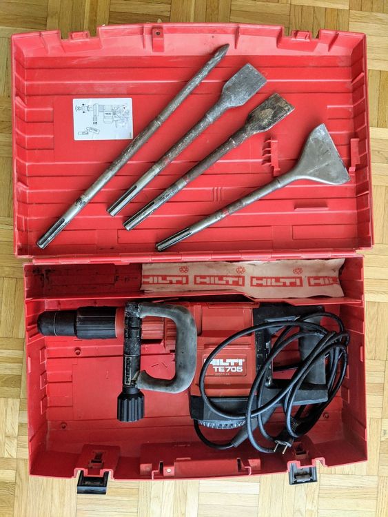 Hilti TE705 Meisselhammer+ 4 Meissel (Gebraucht) in für CHF 420 – nur ...