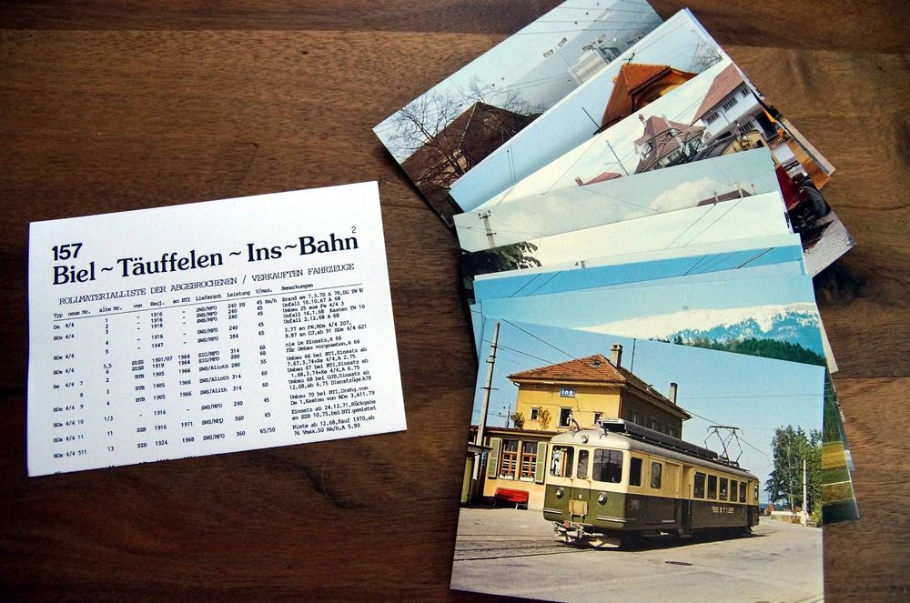 157 Biel-Täuffelen-Ins-Bahn - Ernst B. Leutwiler - AK-Serie | Kaufen auf Ricardo