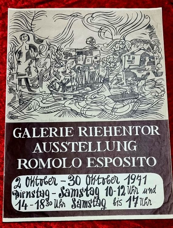 Romolo Esposito. Ausstellung-Plakat 1971. Handsign&datiert | Kaufen auf ...