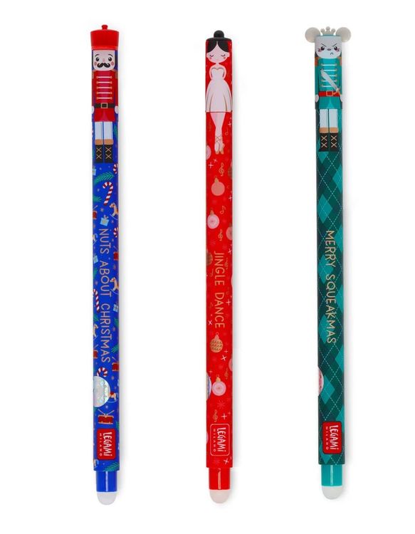 Legami - Set de 3 Stylo à Encre Gel Effaçable - The Nutcrack (Neu und ...