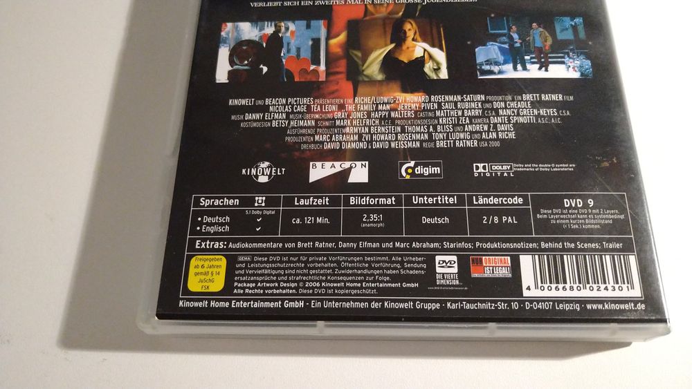 DVD - FAMILY MAN - Nicolas Cage und Téa Leoni - von 2000 (Gebraucht) in ...