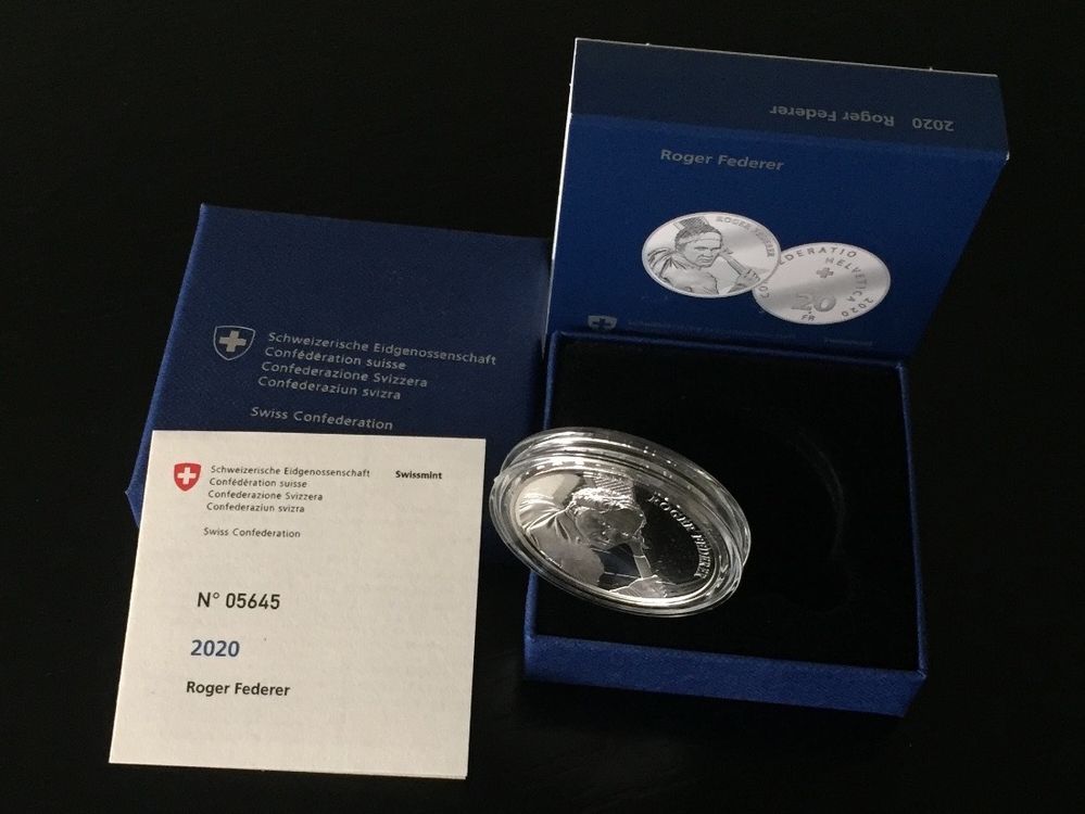 20 Franken 2020 Roger Federer Polierte Platte (Neu und originalverpackt) in Tägerwilen für CHF ...