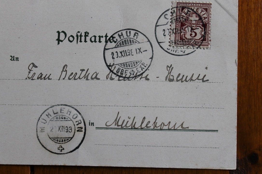 Neujahrs-AK 4 Kinderköpfe, gel. Chur n Mühlehorn (Gebraucht) in ...