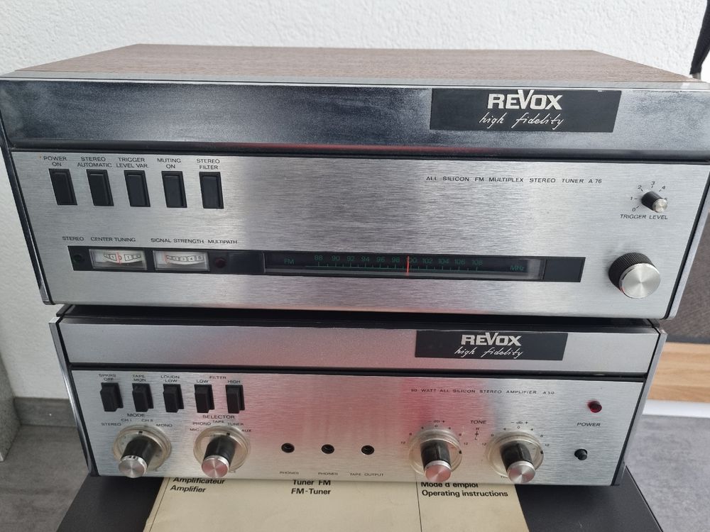 Revox A50 Verstärker und Revox A76 Tuner (Gebraucht) in Sargans für CHF 145 – nur Abholung auf ...