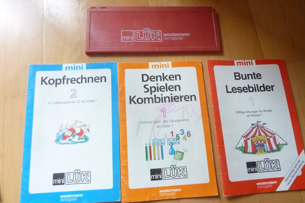mini LÜK (Westermann) Kasten und drei Hefte, 1.Klasse (Gebraucht) in ...