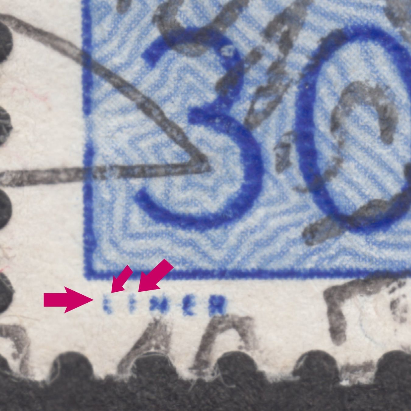 Abart: defekte Schrift / graue Farbe verschoben auf PJ 1937 (Gebraucht ...