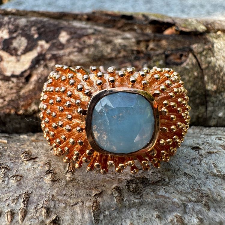 Sterling Silber 925 Aquamarin Ring Grösse 53 (Neu (gemäss Beschreibung ...