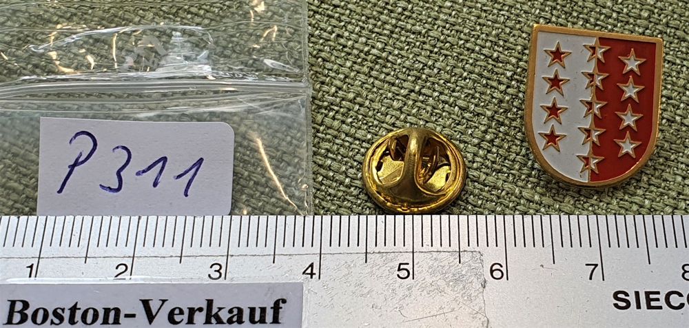 P311 Pin Schweiz Kanton Wappen Kantonswappen - Wallis Valais (Gebraucht) in Reinach BL für CHF 5 ...