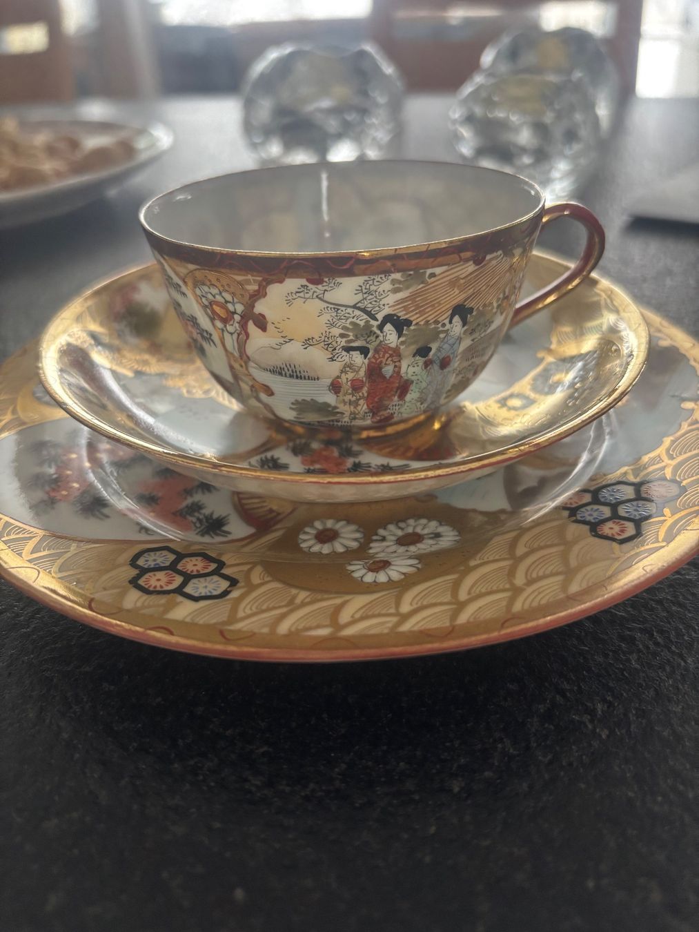 Japan Geisha Tee Porzellan Set Satsuma Samurai Tokio Edo (Gebraucht) in ...