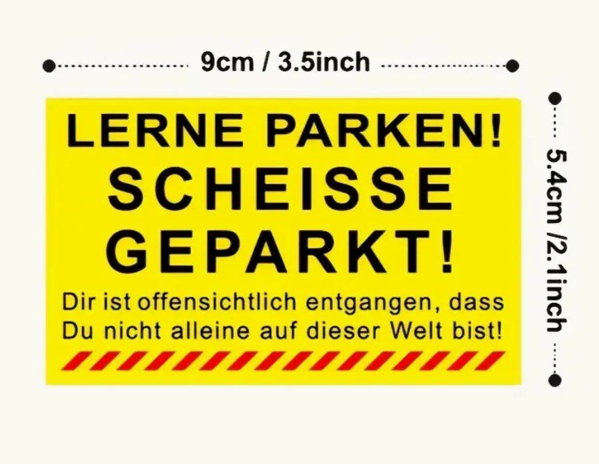 25x SCHEISSE GEPARKT Parkkarten Set - Humor für Autofahrer! (Neu und ...