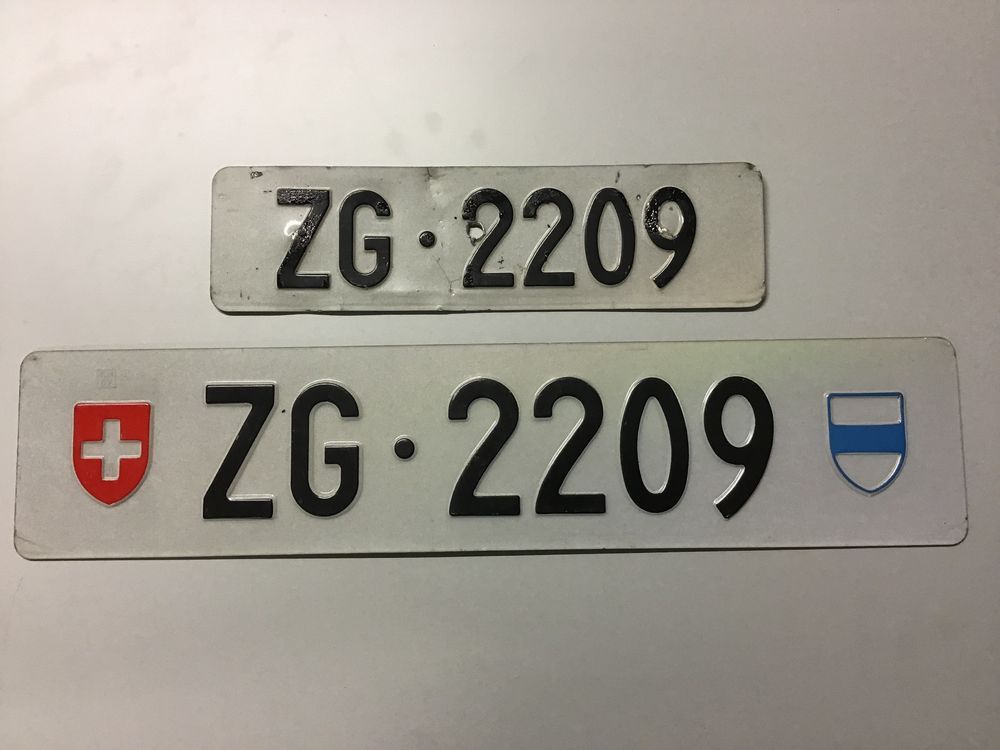 Auto-Kennzeichen/Schild/Nummer "ZG 2209" (Gebraucht) in Elsau für CHF ...