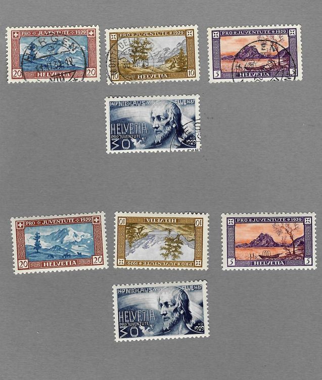 Pro Juventute 1929 Landschaften gest. + postfr. #PH1013 (Gebraucht) in Einigen für CHF 4 – mit ...