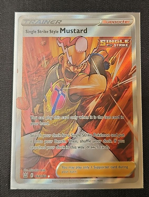 Pokémon Karte Single Strike Style Mustard Trainer (Gebraucht) in ...
