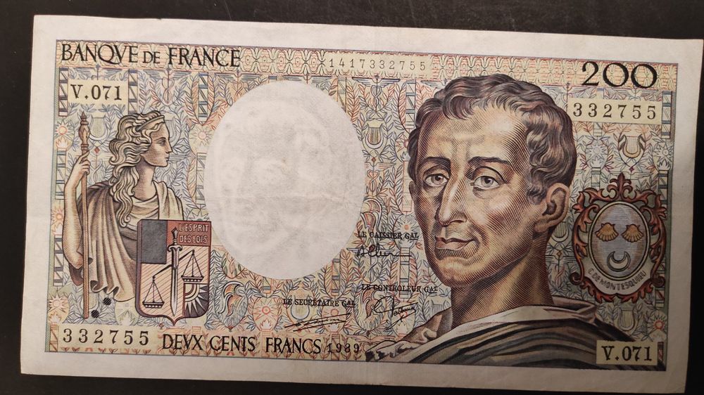 200 francs Montesquieu 1989 | Kaufen auf Ricardo