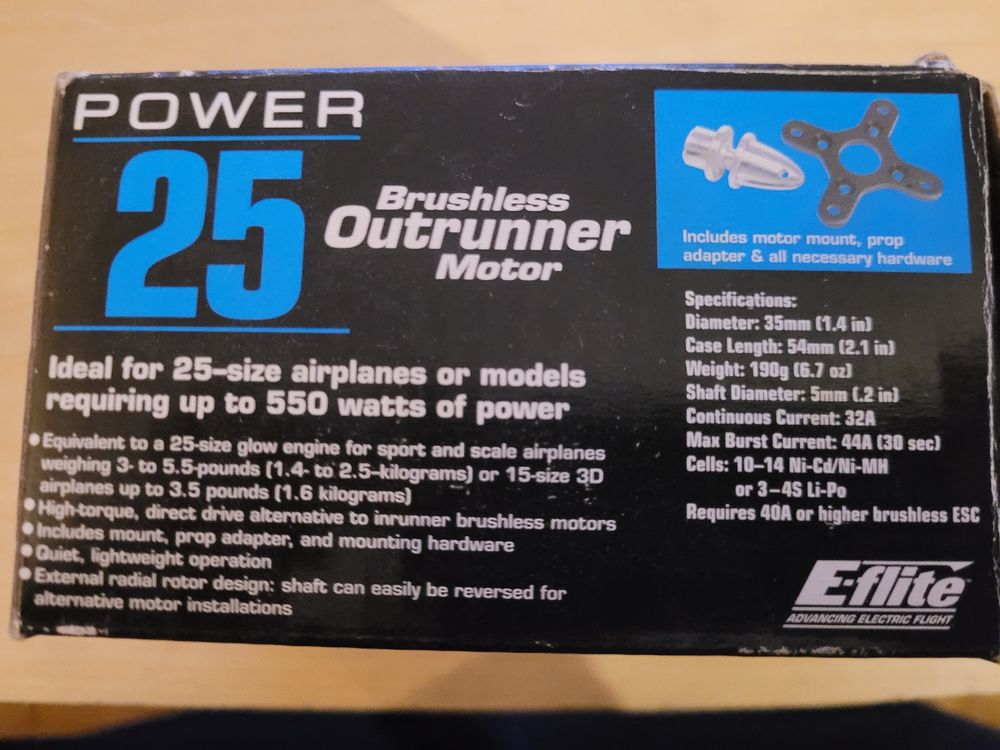 Power 25 Brushless Outrunner Motor 870kV E-Flite (Neu (gemäss ...