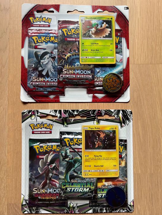 2X Pokemon Sun & Moon Sealed Celestial Storm 3 Pack Blister (Neu und ...