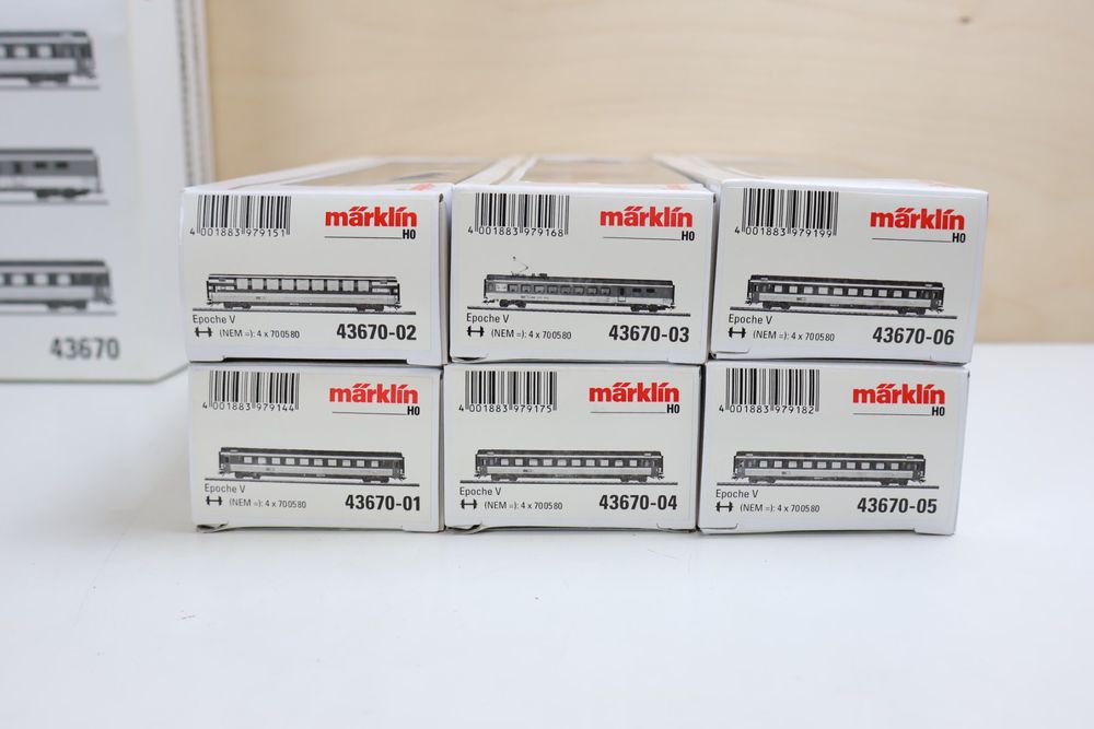 Märklin SBB EuroCity - Schnellzugwagen Set 43670 (Gebraucht) in ...