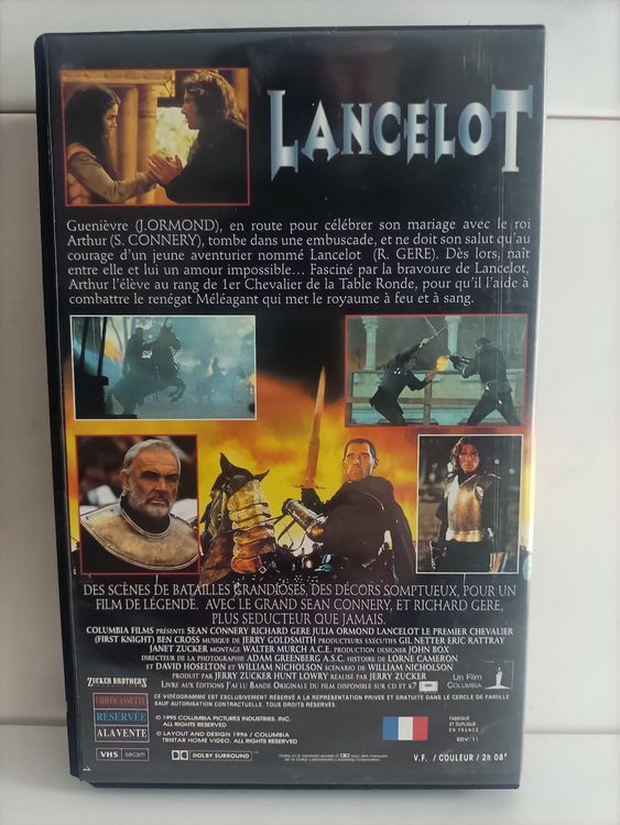 K7 video VHS / Lancelot / Sean Connery Richard Gere / 1995 (D'occasion ...