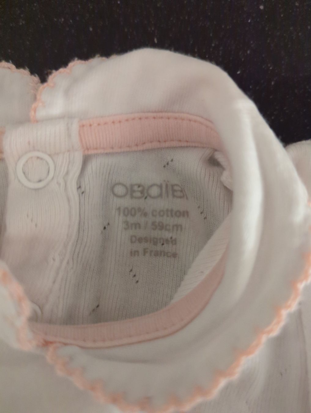 Obaïbi Baby Body Gr. 3M, weiss, Kragen, Top Zustand! (Gebraucht) in ...