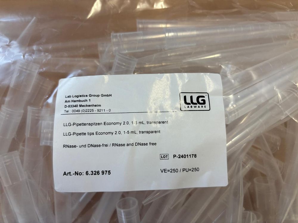 LLG-Pipettenspitzen 1-5 ml, transparent (Neu und originalverpackt) in ...