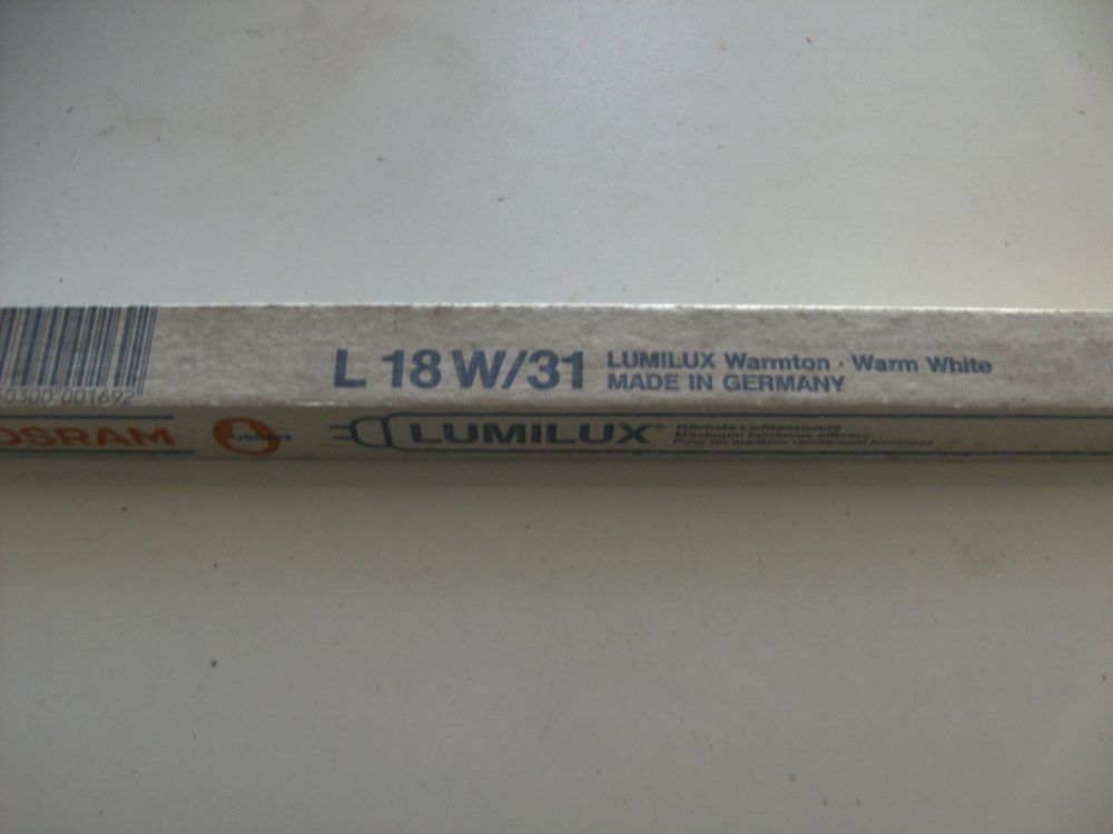 Leuchtstoffröhre Osram 60cm Lumilux L 18W/31 Warm White (Neu (gemäss ...
