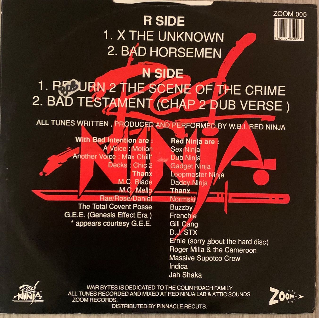 RED NINJA - War Bytes With Bad Intention EP 1990 (Gebraucht) in ...