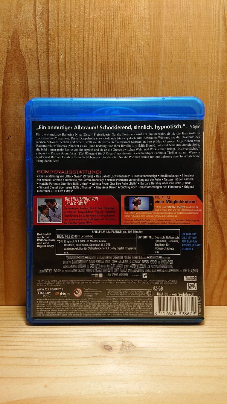 BLACK SWAN Blu-Ray mit Natalie Portman (Gebraucht) in Wilderswil für ...