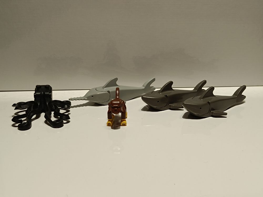 5 Lego Tiere Hai Sägefisch Affe Oktopus | Kaufen auf Ricardo