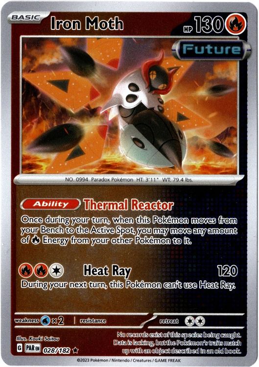 Paradox Rift Iron Moth Eisenfalter Reverse Holo 028/182 EN | Kaufen auf ...