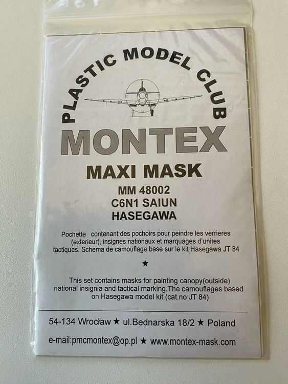 1/48 C6N1 SAIUN MAXI MASK SET FOR HASEGAWA | Kaufen auf Ricardo